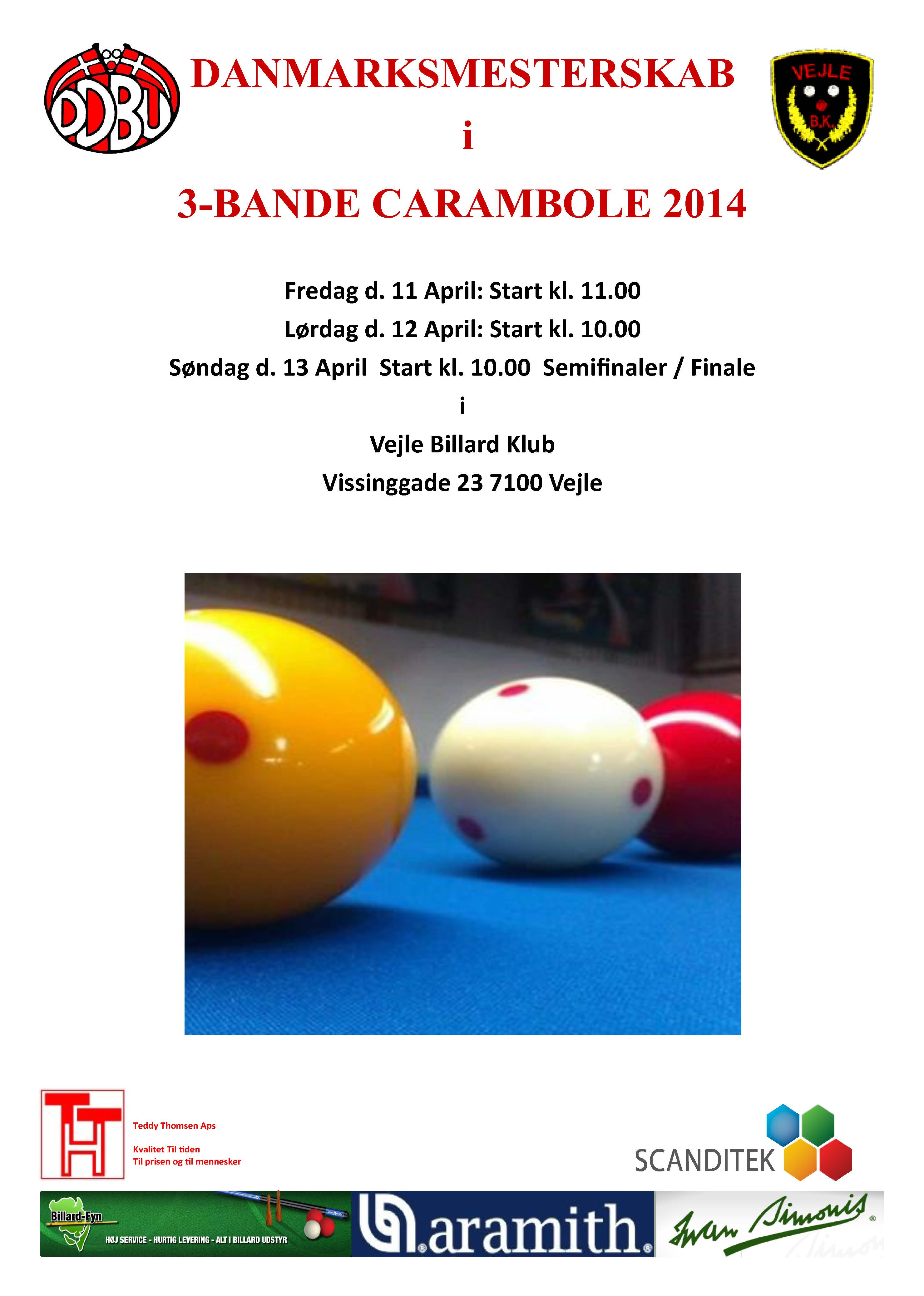 3-BANDE_VEJLE – Den Danske Billard Union
