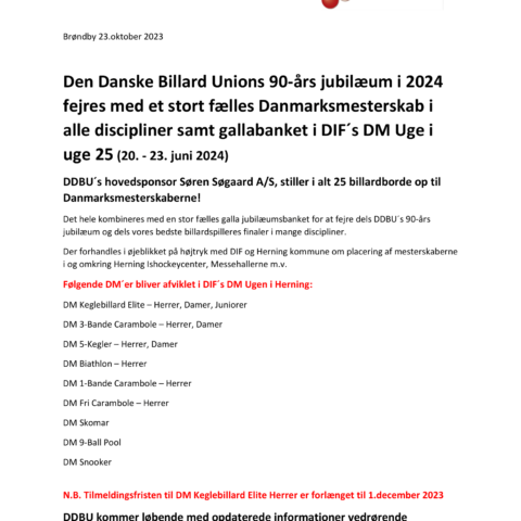 Skomar – Den Danske Billard Union