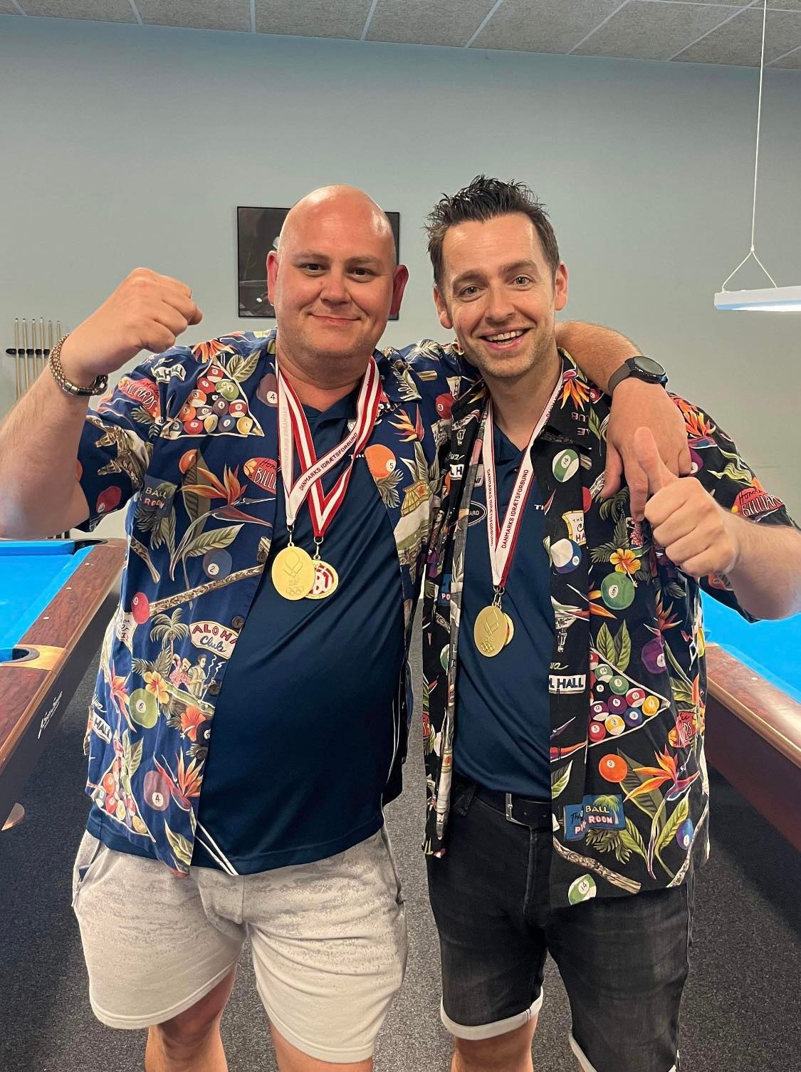 Alan Conway og Martin Brackenbury er danske mestre i 9-Ball Scotch ...